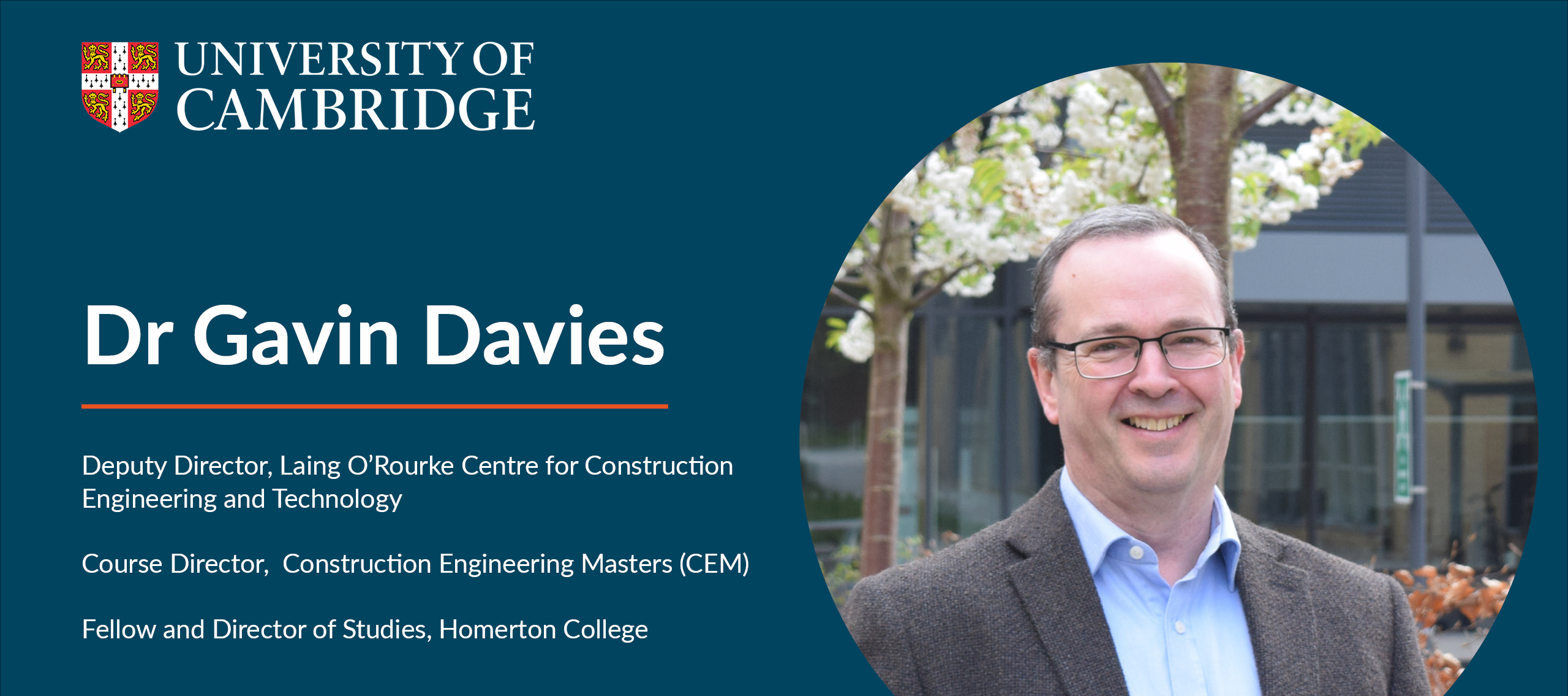 Dr Gavin Davies appointed Deputy Director of Laing O'Rourke Centre ...